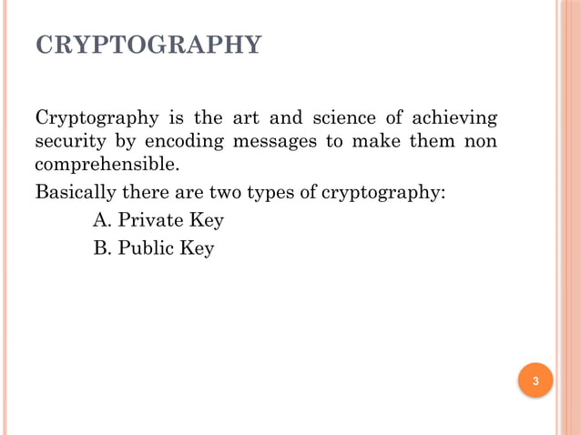 cryptography ppt.pptx this ppt consists of cryptography basics | PPT