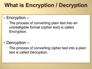 Cryptography | PPTX