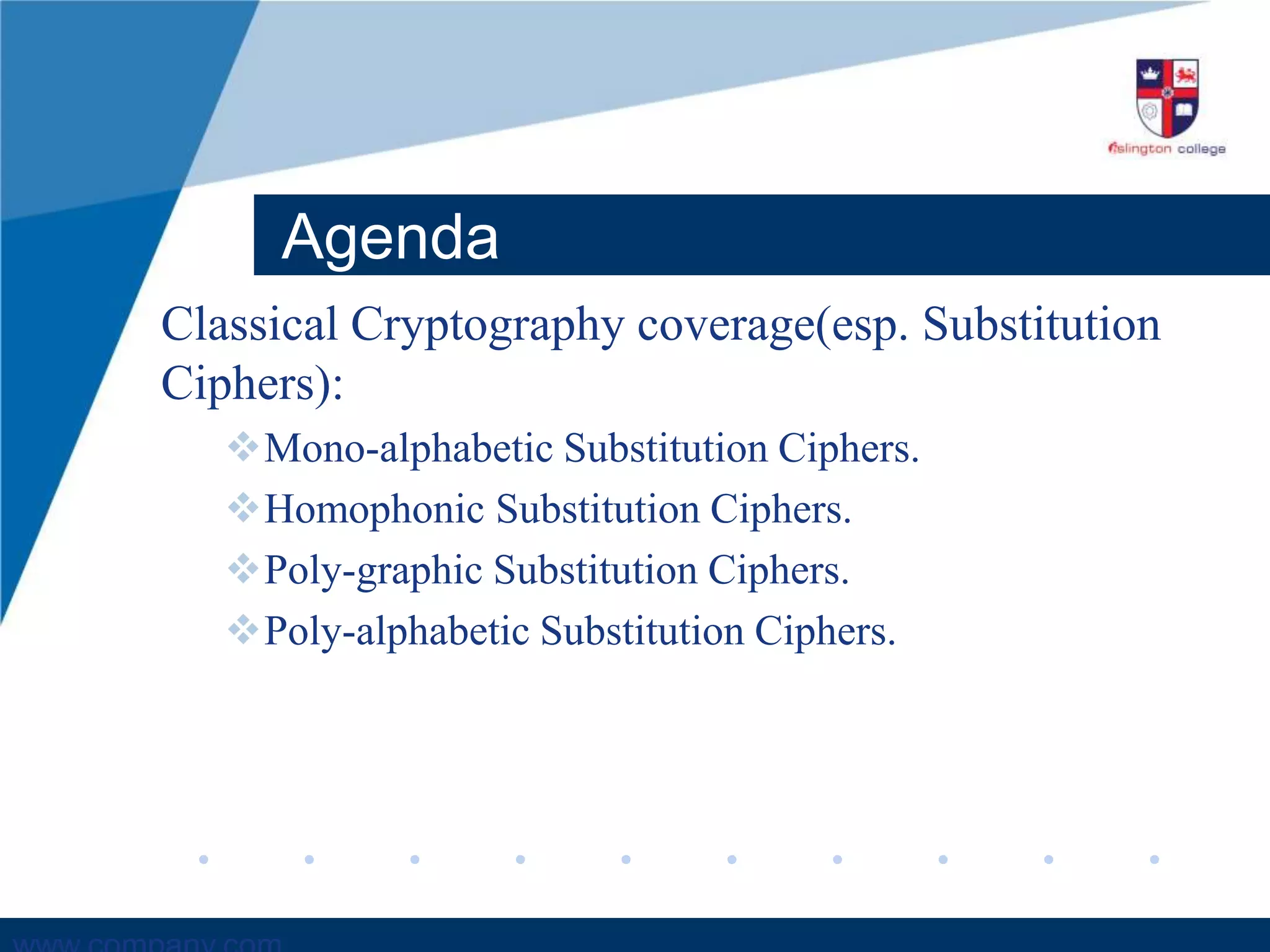 Superficial Study on the Concept of Cryptography | PPTX