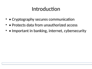 Comprehensive Overview of Cryptography: History, Techniques, and ...