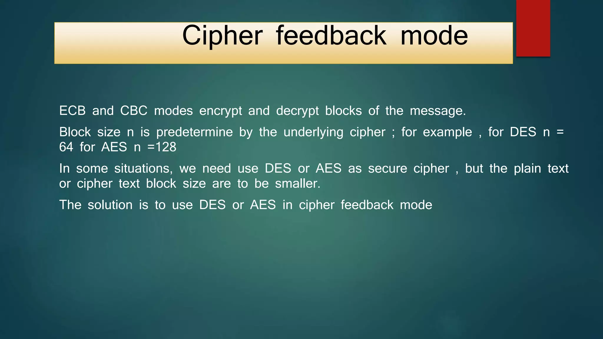 Modes of Operation | PPTX