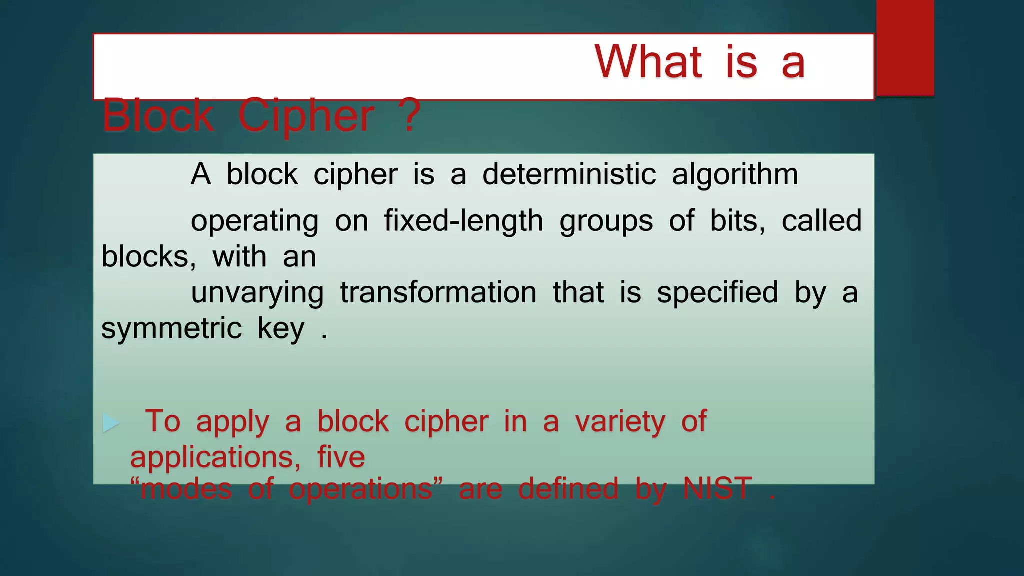 Modes of Operation | PPTX
