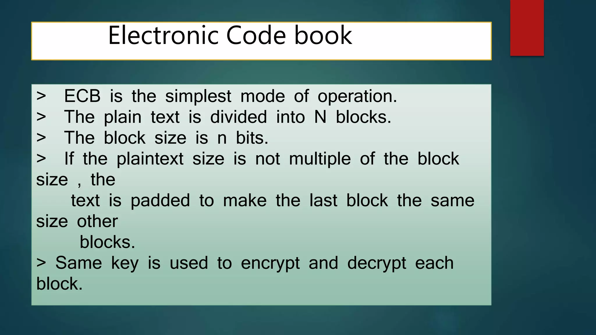 Modes of Operation | PPTX