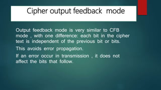 Modes of Operation | PPTX