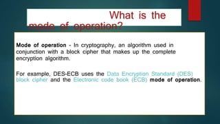 Modes of Operation | PPTX