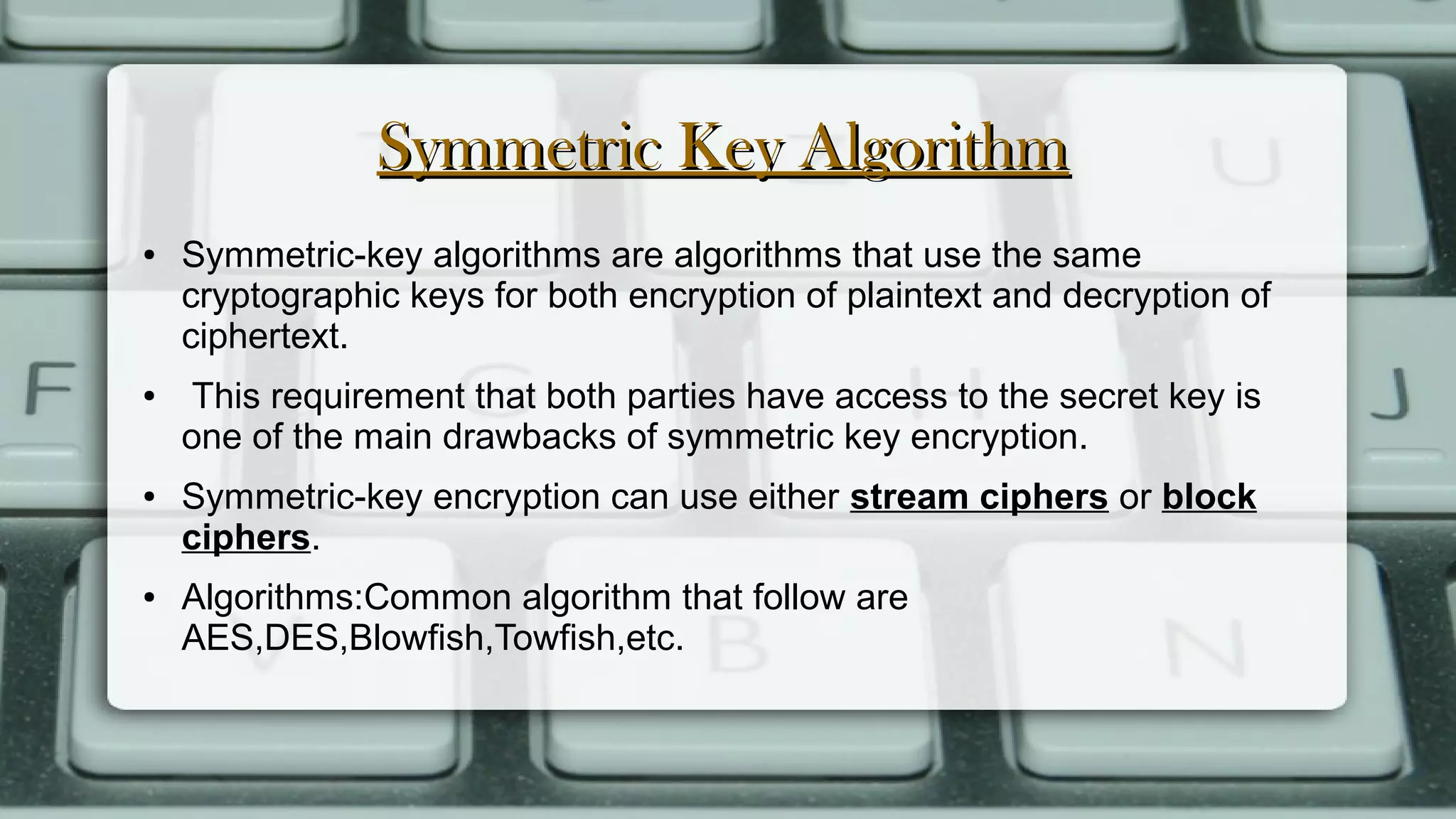 Basic techniques in cryptography | PPT