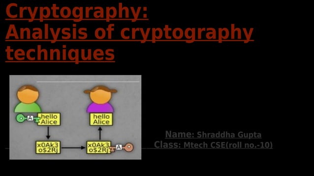 Basic techniques in cryptography | PPT