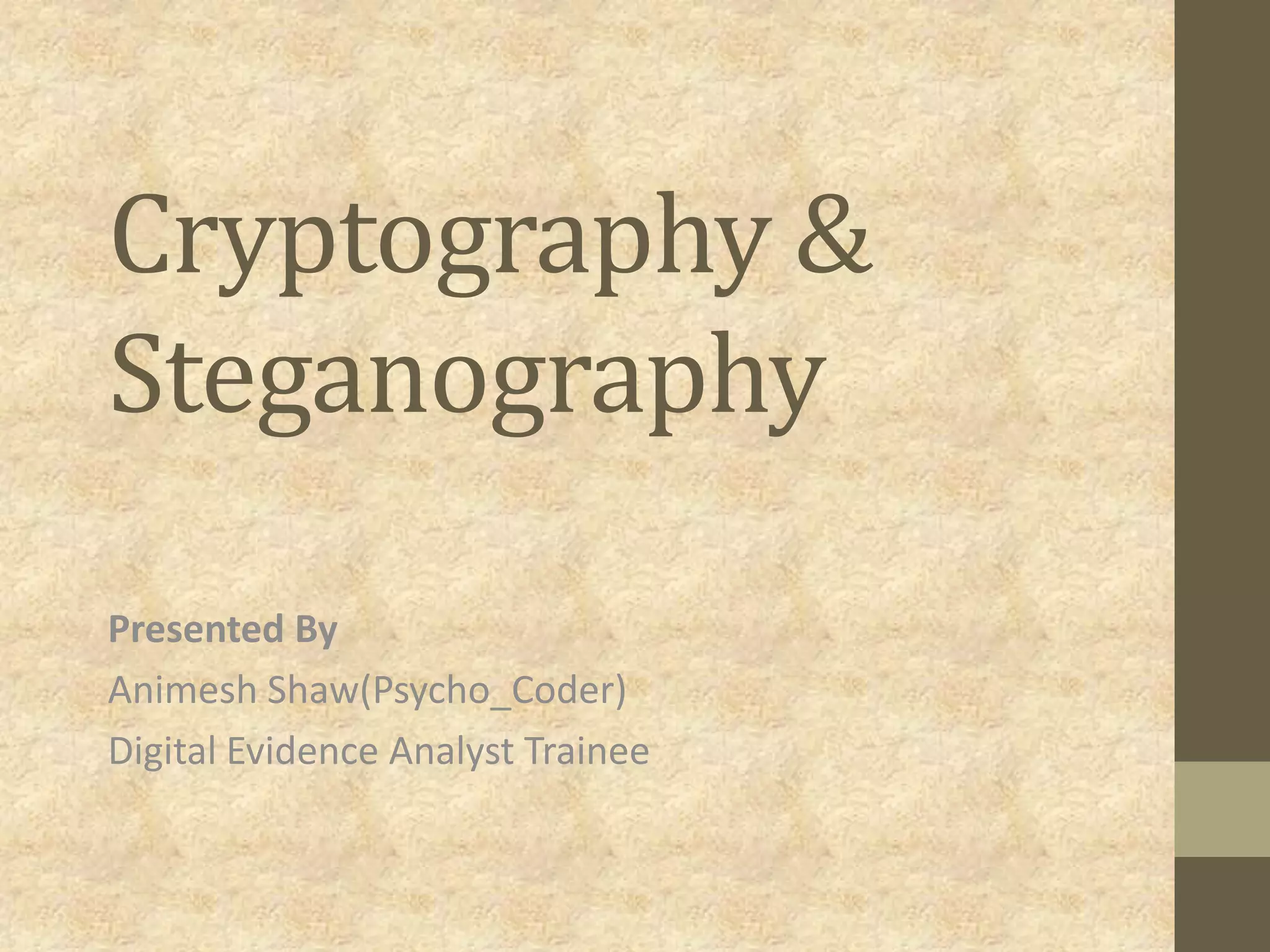 Cryptography & Steganography | PPTX