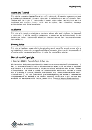 Cryptography tutorial | PDF