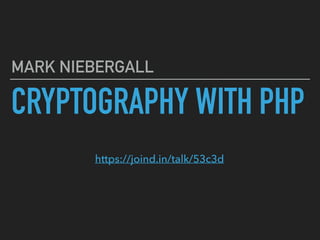 Cryptography With PHP | PPT