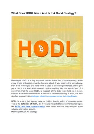 Cryptoknowmics - Hodl Real Time Cryptocurrency | PDF
