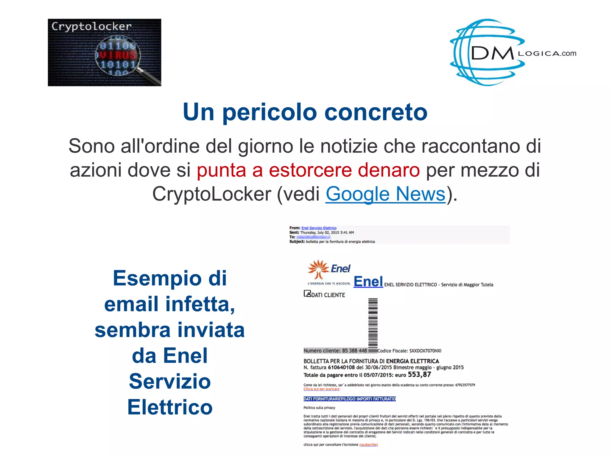 CryptoLocker: evitare il contagio | PPT