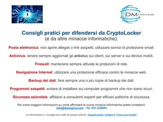 CryptoLocker: evitare il contagio | PPT
