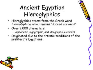 Ancient Hieroglyphics | PPT