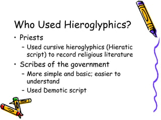 Ancient Hieroglyphics | PPT