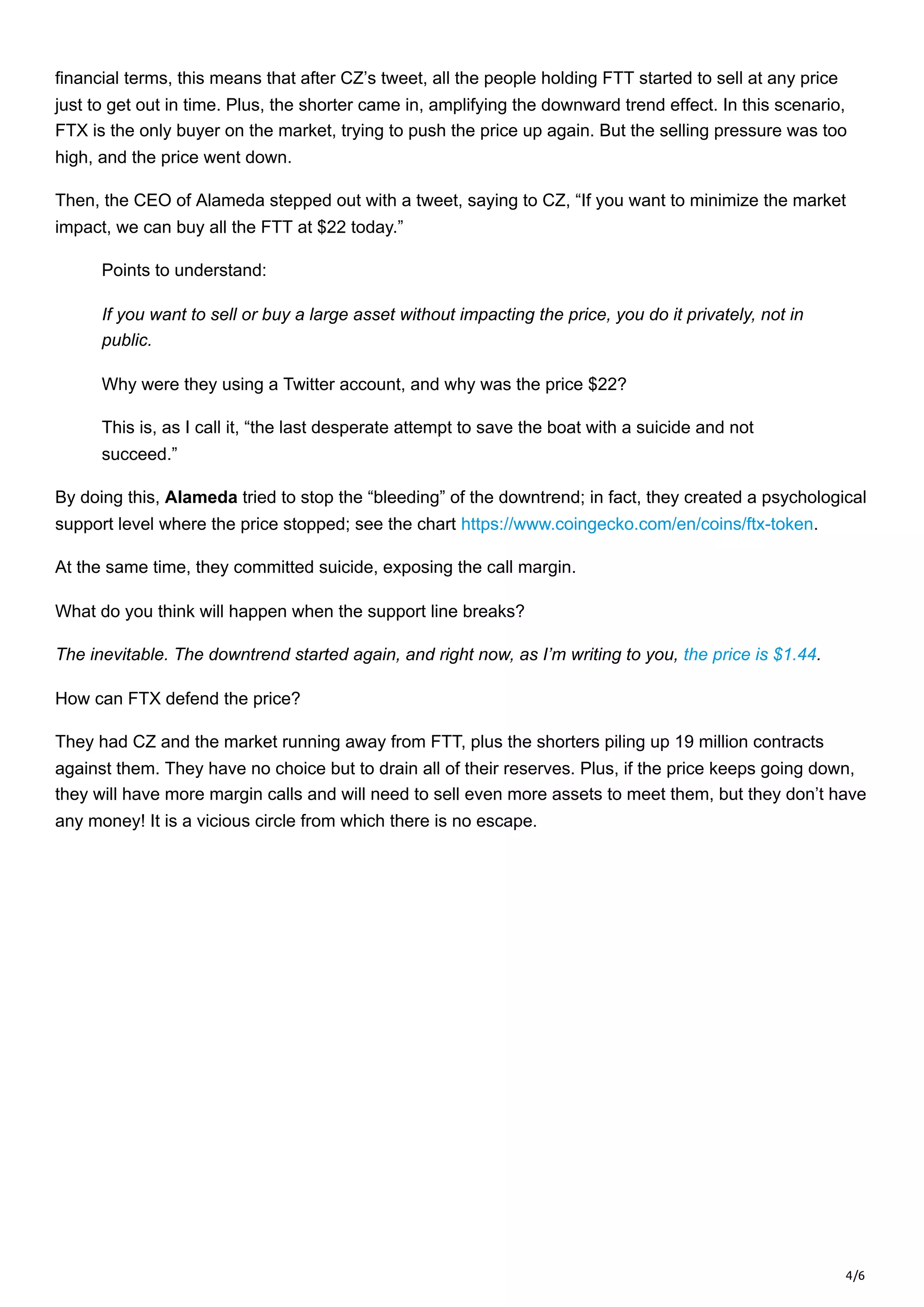 Crypto Market Crash What happened with FTX | PDF