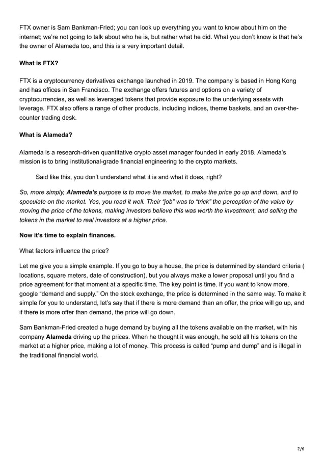 Crypto Market Crash What happened with FTX | PDF