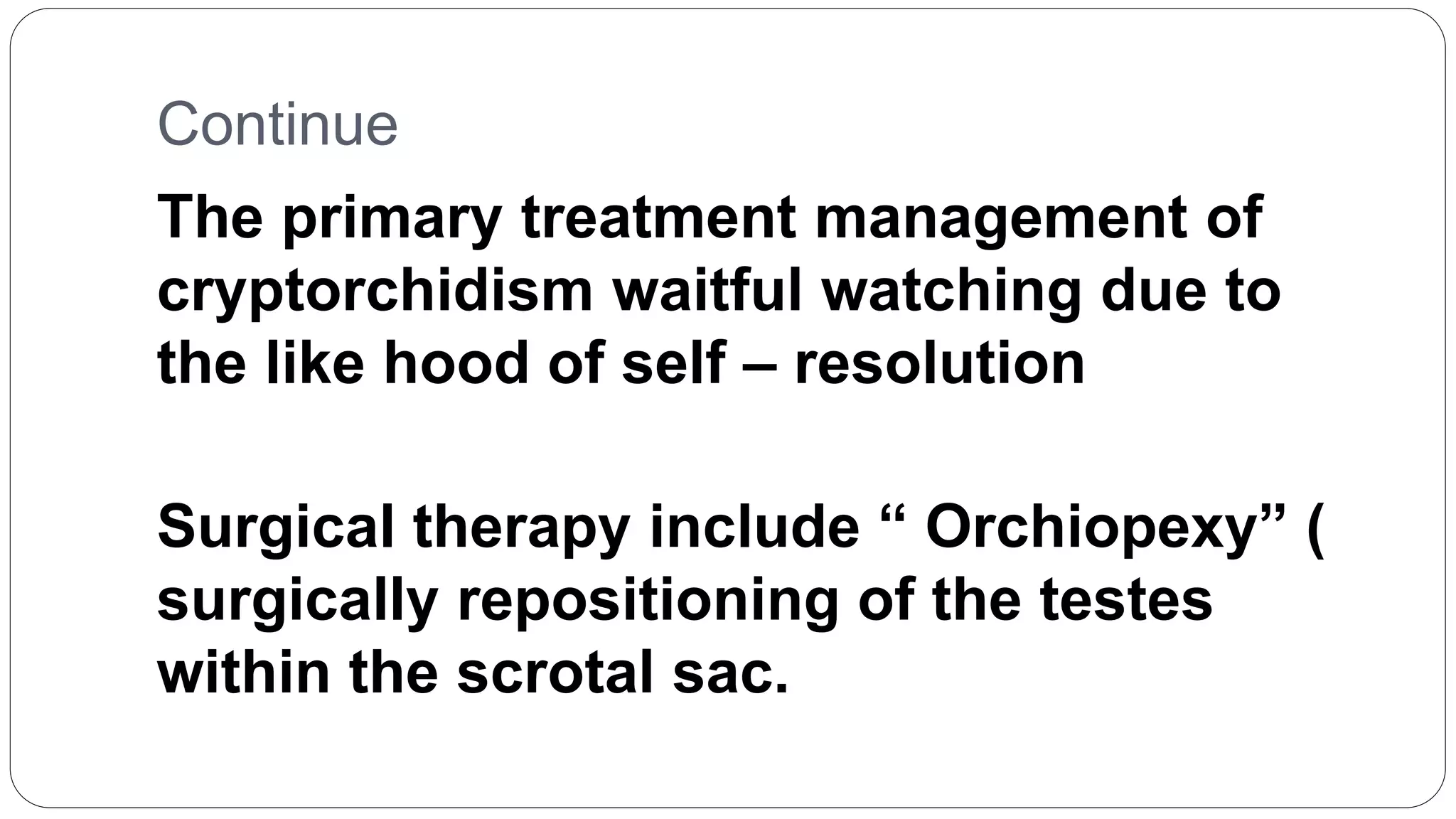 Cryptorchidism | PPTX