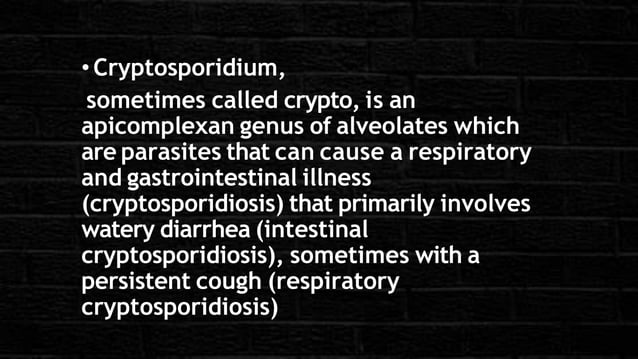 CRYPTOSPORIDIUM of parasitology bio science | PDF