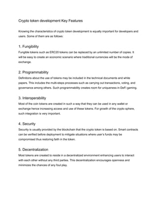 Crypto token and its Key Features - Detail Guide.pdf