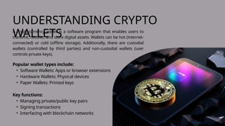 Crypto Wallet Architecture Backend, Frontend and Security Explained | PPT