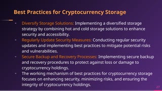 Hot and cold storage in cryptocurency technology | PPT