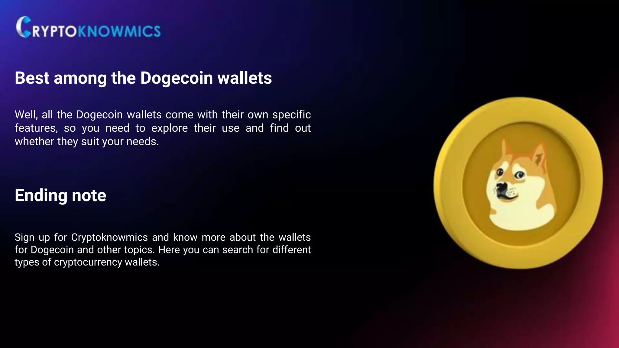 Crypto wallets that are best for storing DOGE tokens.pptx