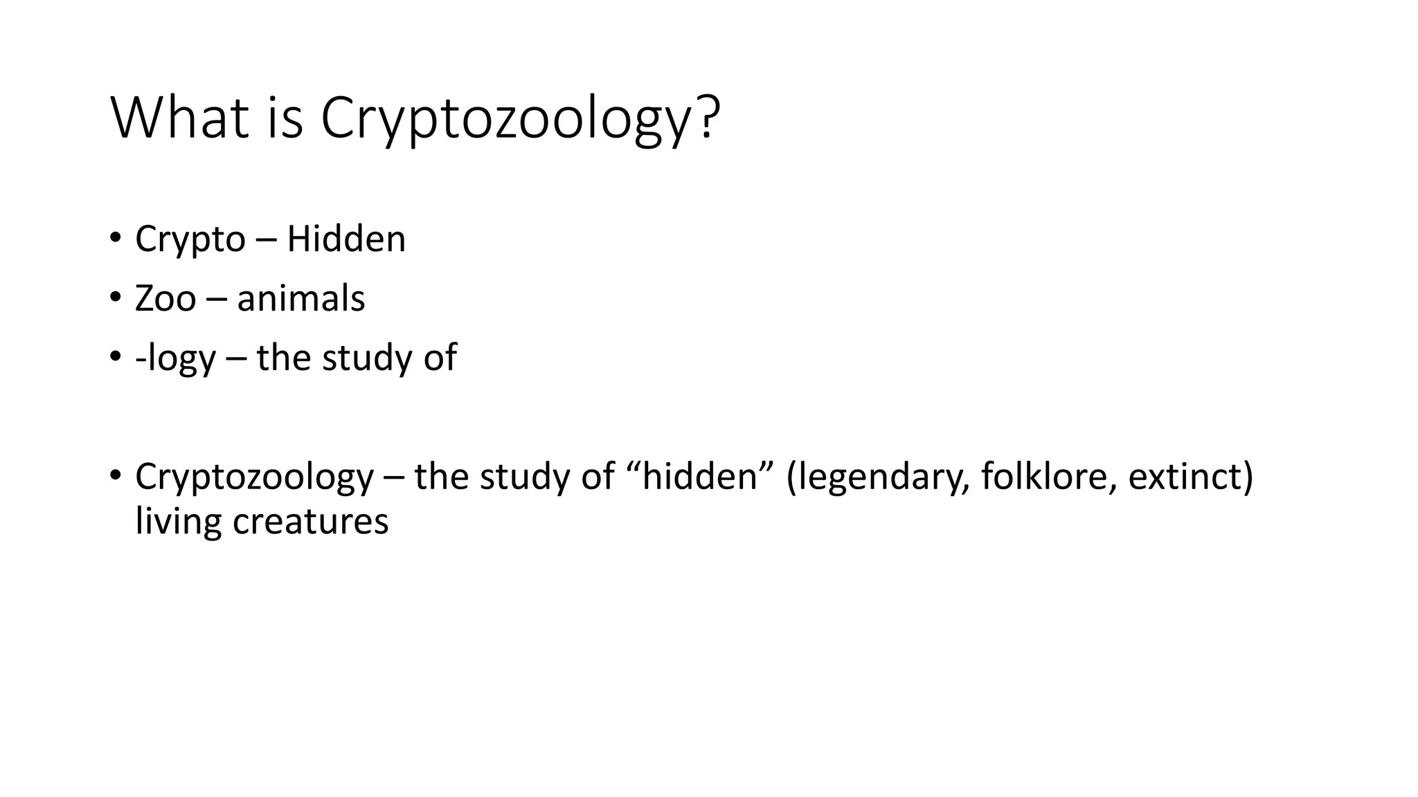 Cryptozoology.pptx powerpoint presentation | PPTX