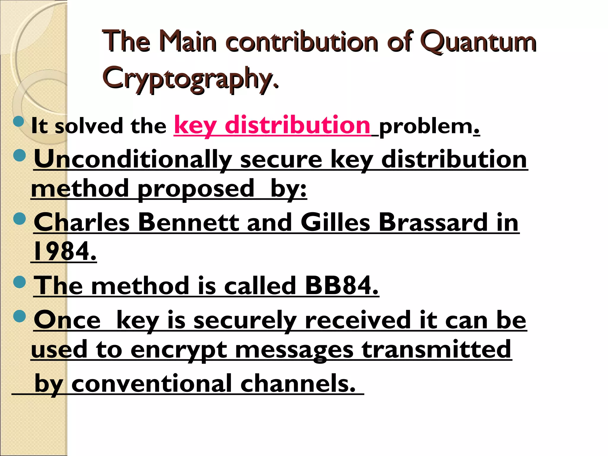 quantum cryptography | PPT