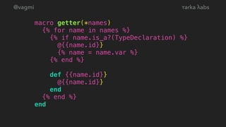 Crystal - Statically Typed Ruby | PPT