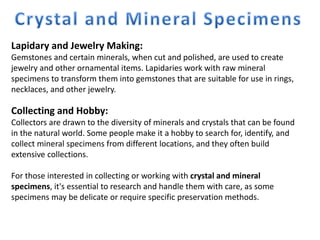Crystal and Mineral Specimens - Island Spiritual Shop | PPTX