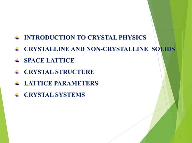 Crystal and types Of Particle Packing.ppt | Chemistry | Science