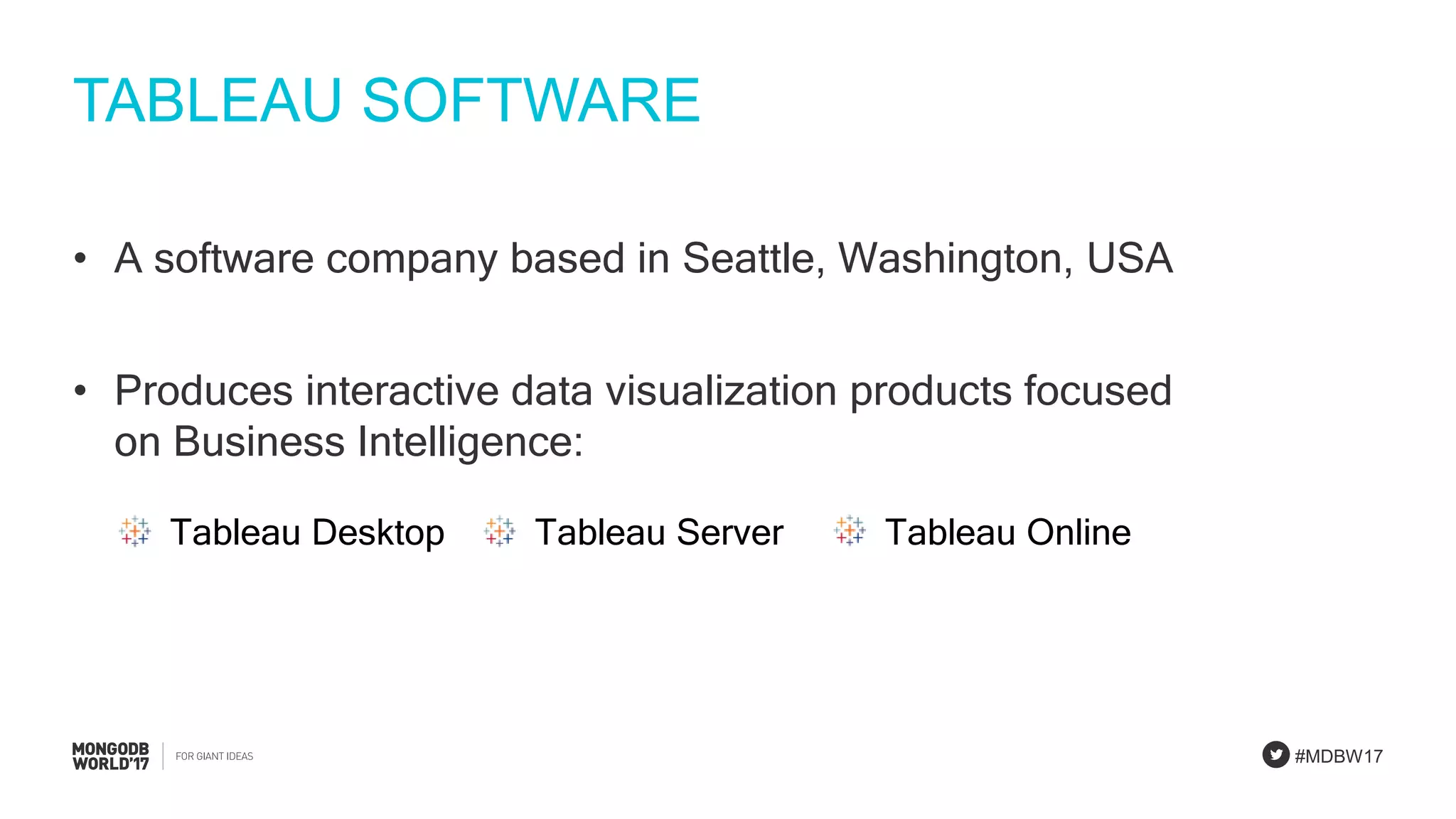 MongoDB BI Connector & Tableau | PPT