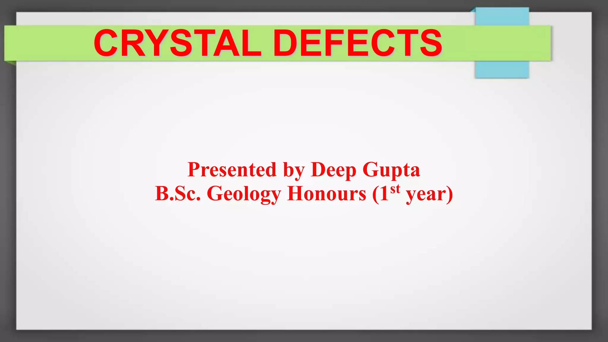 Crystal defect | PPT