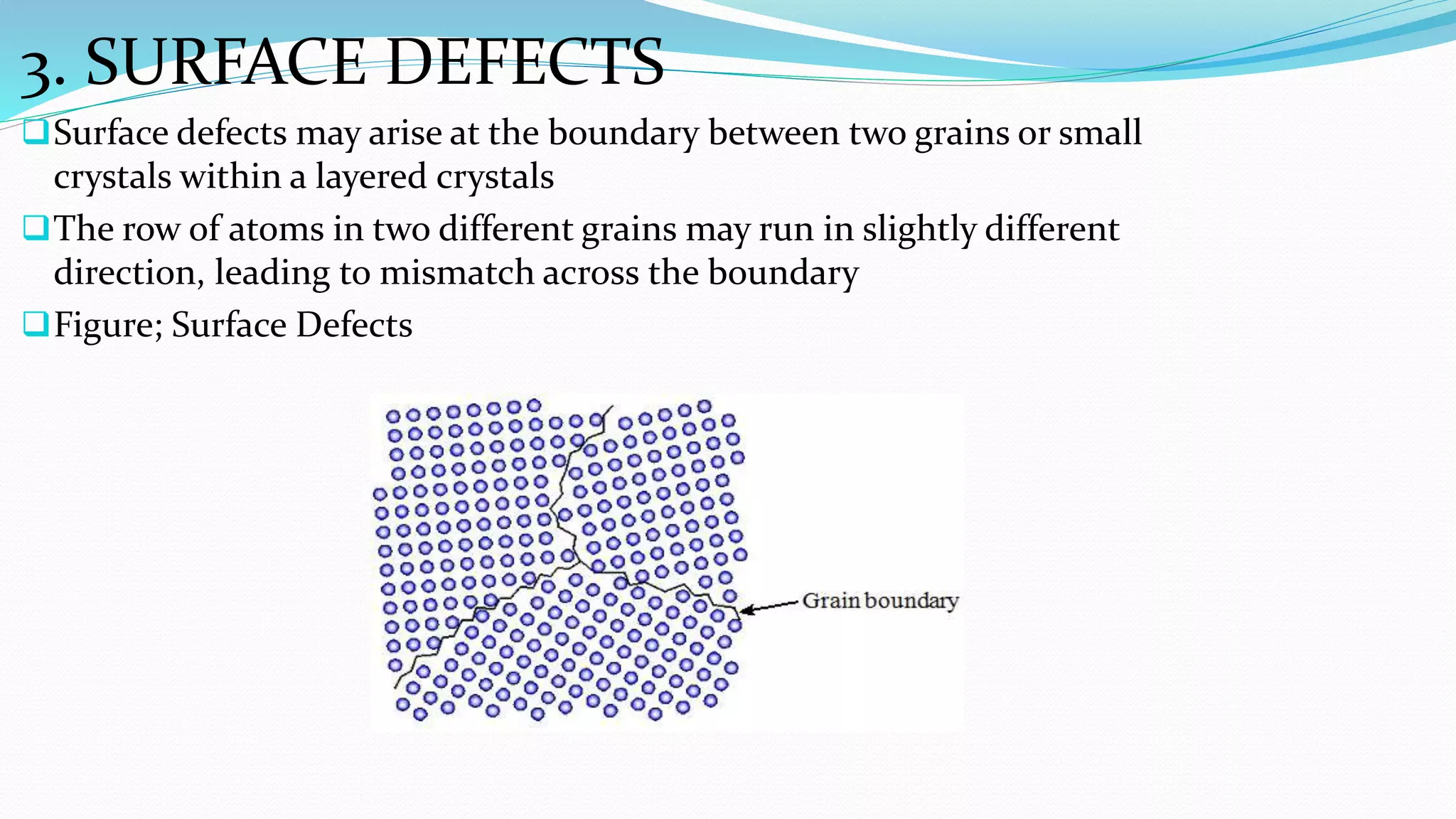 Crystal defect and significance