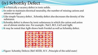 Crystal defect and significance | PPTX