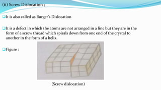 Crystal defect and significance | PPTX