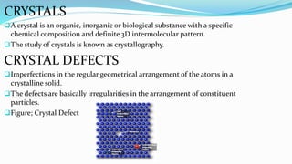 Crystal defect and significance | PPTX