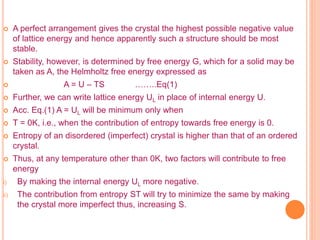 Crystal defects | PPTX