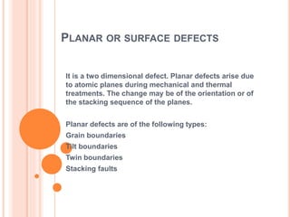 Crystal defects | PPTX