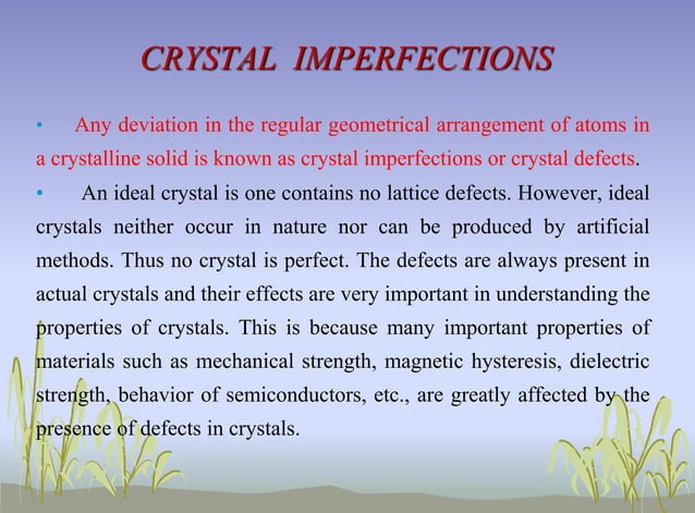 Crystal defects | PPTX