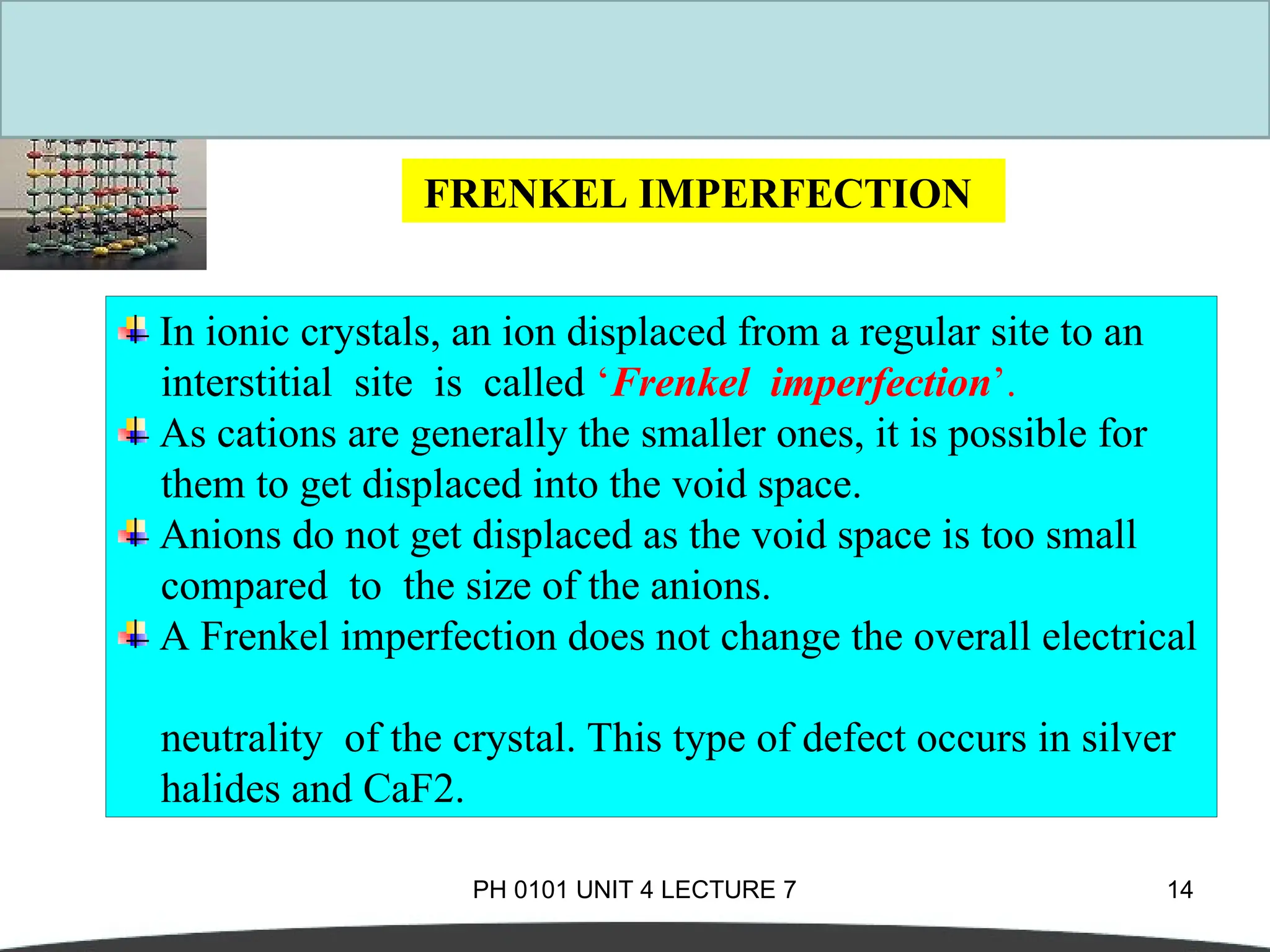 types of crystal defects, dislocations and descriptions | PPT