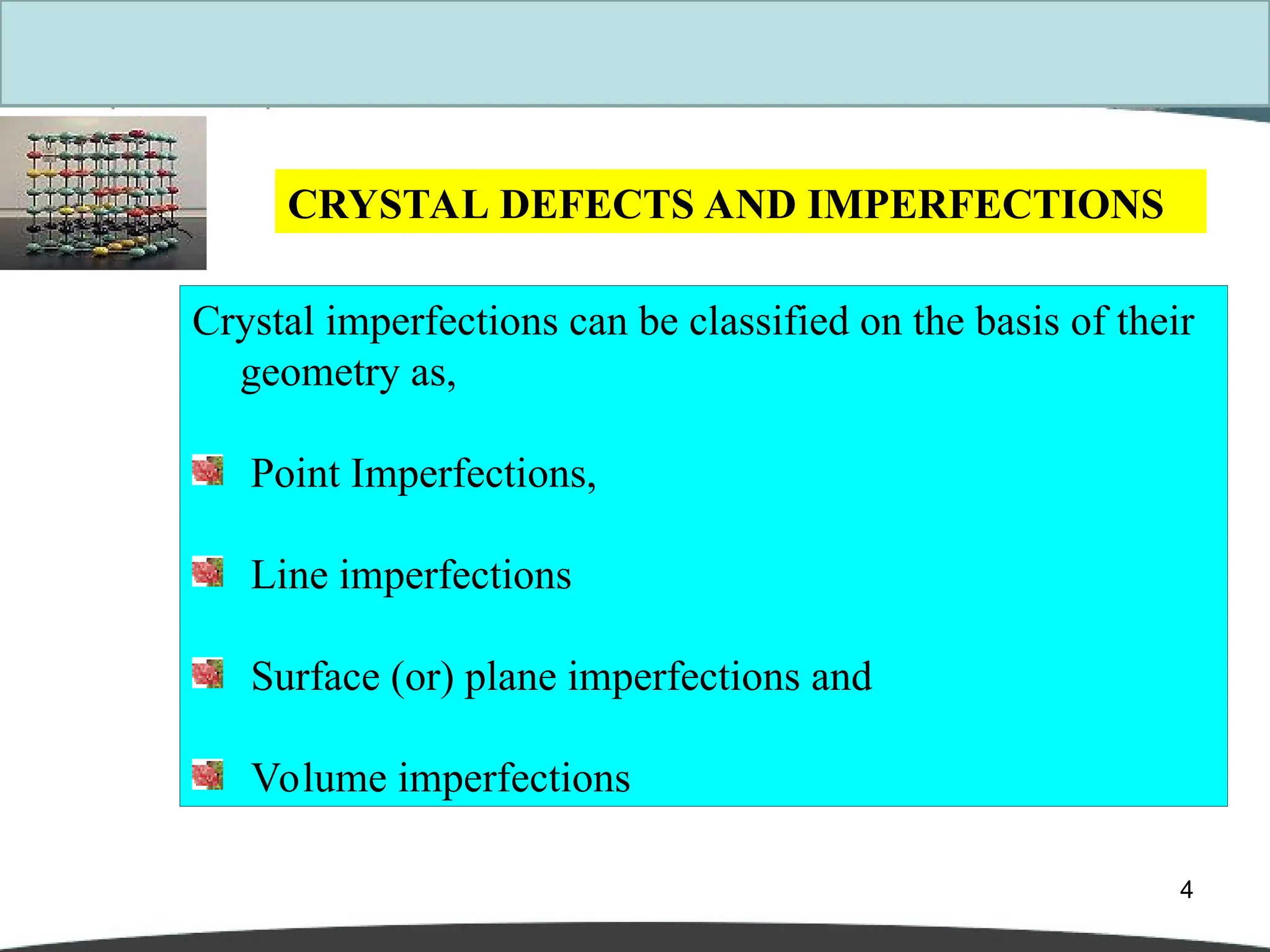 types of crystal defects, dislocations and descriptions | PPT