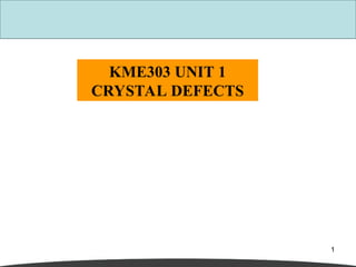types of crystal defects, dislocations and descriptions | PPT