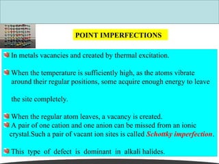 types of crystal defects, dislocations and descriptions | PPT