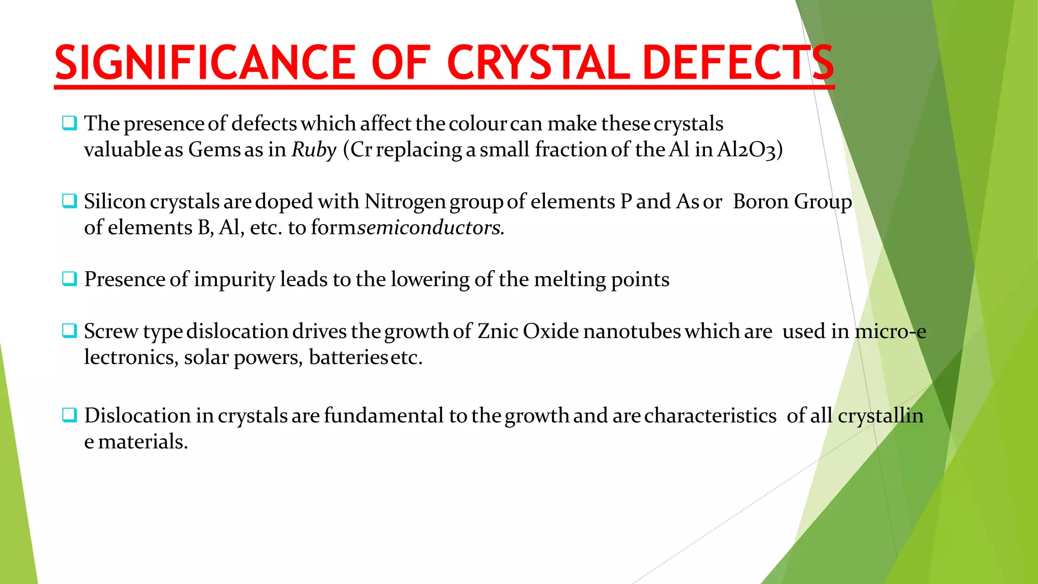 Crystal defects pk cnu | PPTX | Chemistry | Science