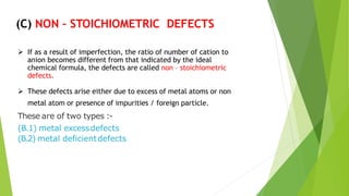 Crystal defects pk cnu | PPTX | Chemistry | Science