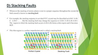 Crystal defects pk cnu | PPTX | Chemistry | Science