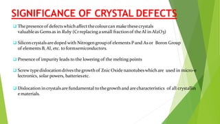 Crystal defects pk cnu | PPTX | Chemistry | Science