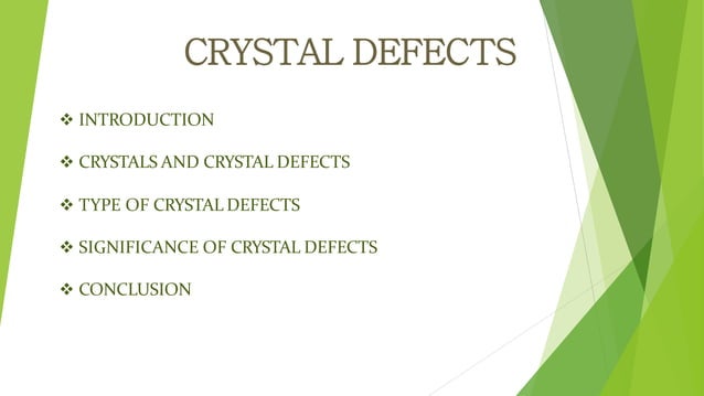 Crystal defects pk cnu | PPTX | Chemistry | Science